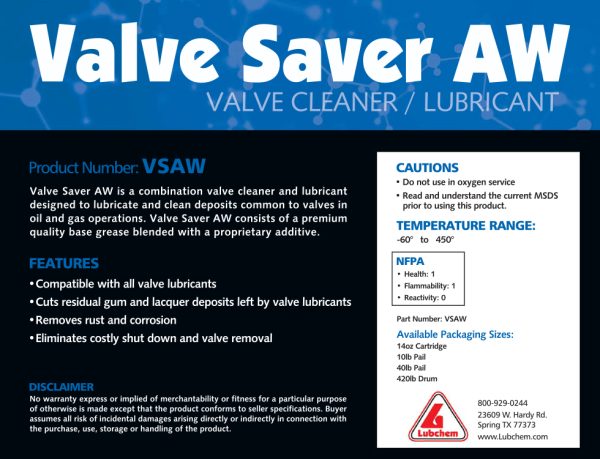 Valve Saver AW – Seal Lubricants & Grease Trading LLC